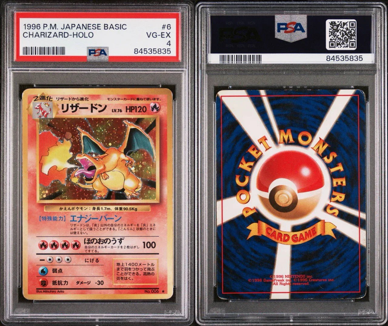 Shop PSA Charizard 006 Pokemon Japanese 1996/1999/2000 Sequential ...